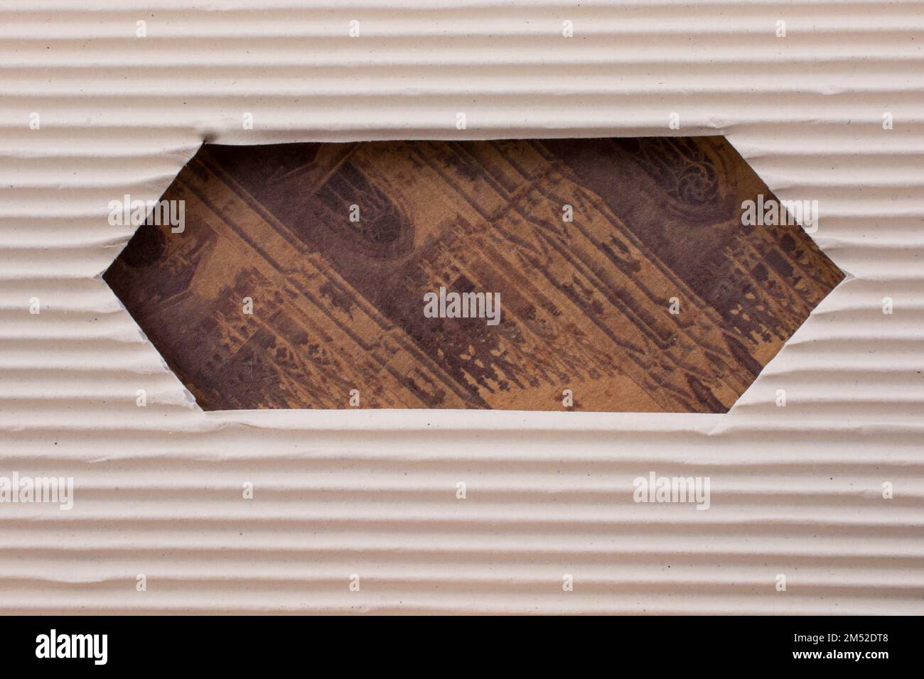 Cut out paper with pattern on a white background Stock Photo - Alamy