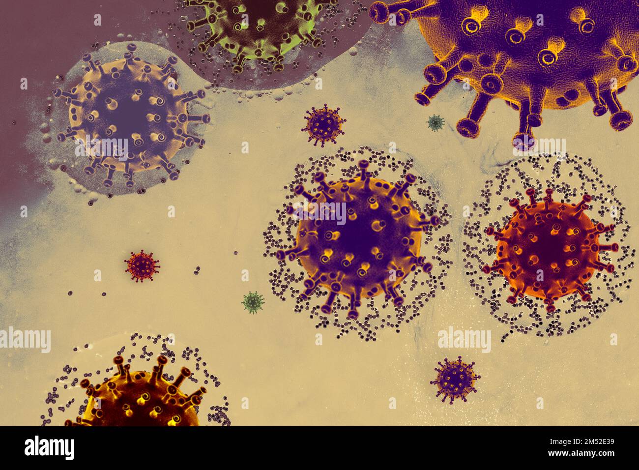 Virus pandemic cells or bacteria molecule concept. Germs, bacteria ...