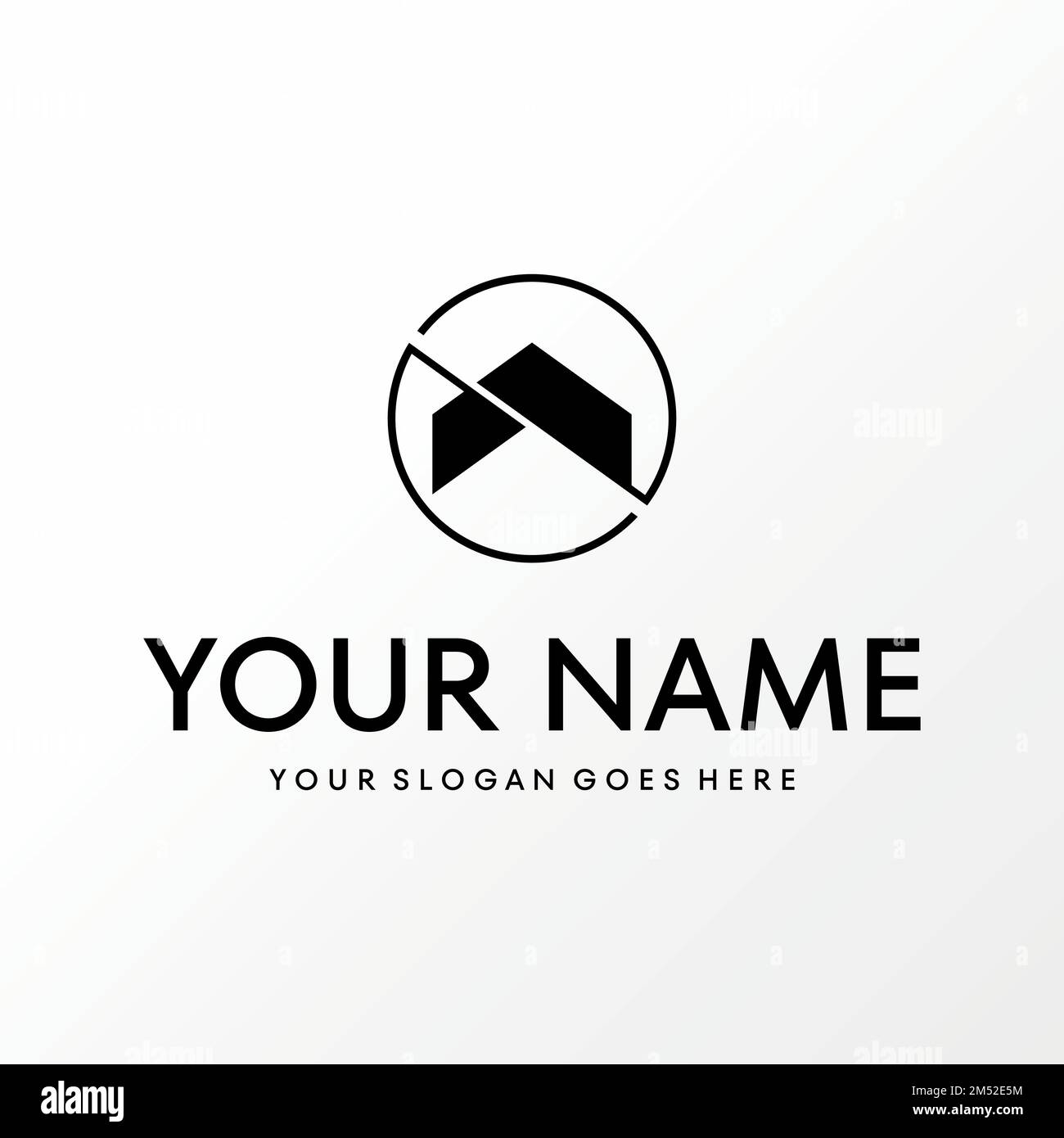 Simple and unique arrow shape in cutting and circular logo image ...