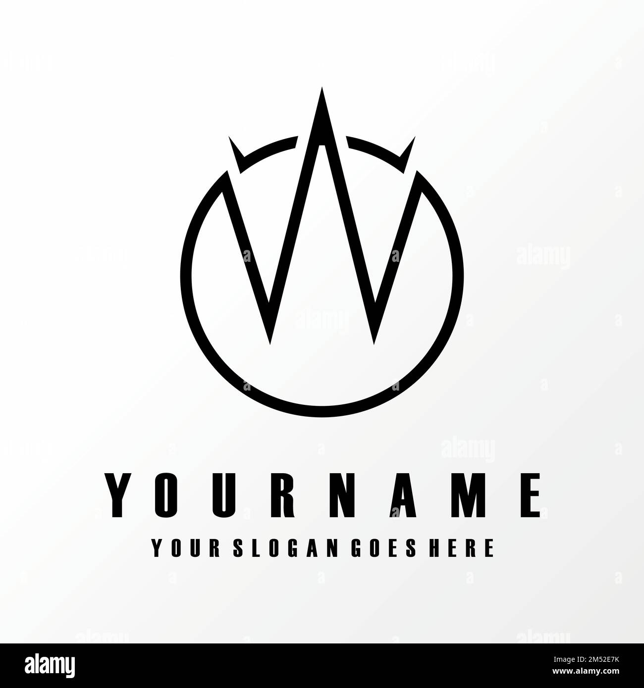 Simple and unique Letter W font in line circle image graphic icon logo ...