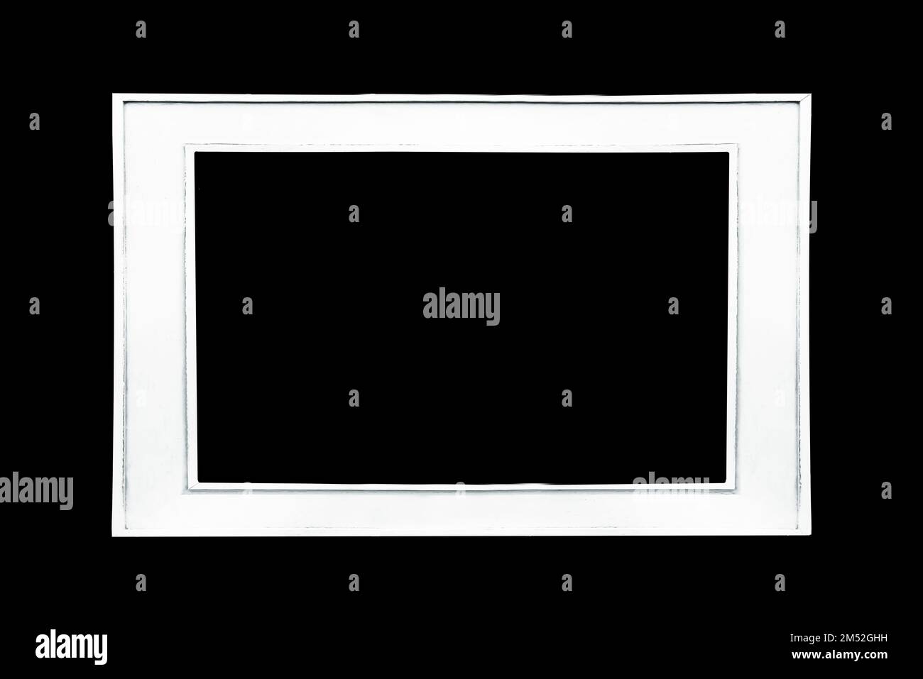 Rectangular photo frame border shabby chic style beechwood white paint ...