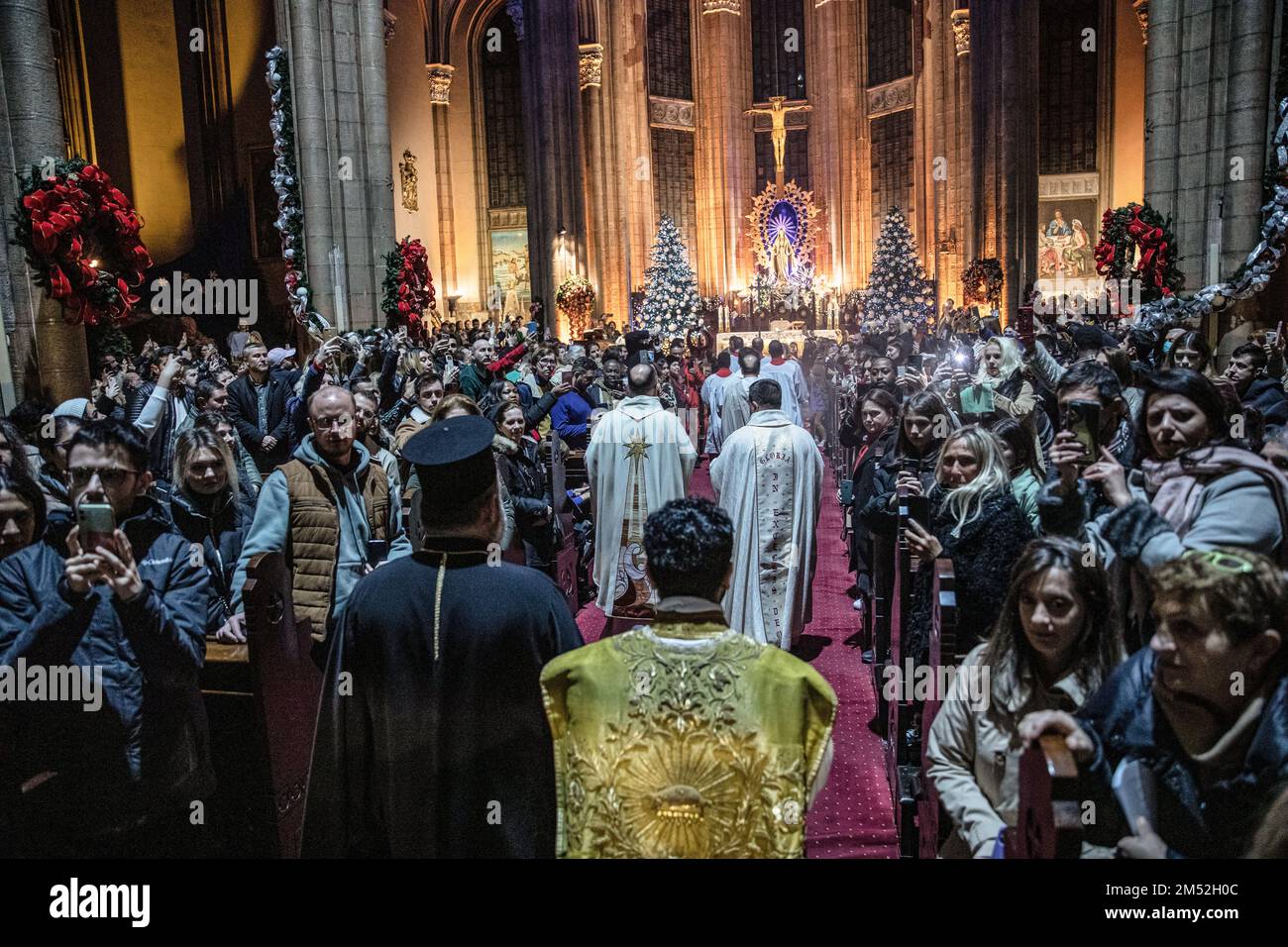 Istanbul, Turkey. 24th Dec, 2022. Priests led prayers during the ...