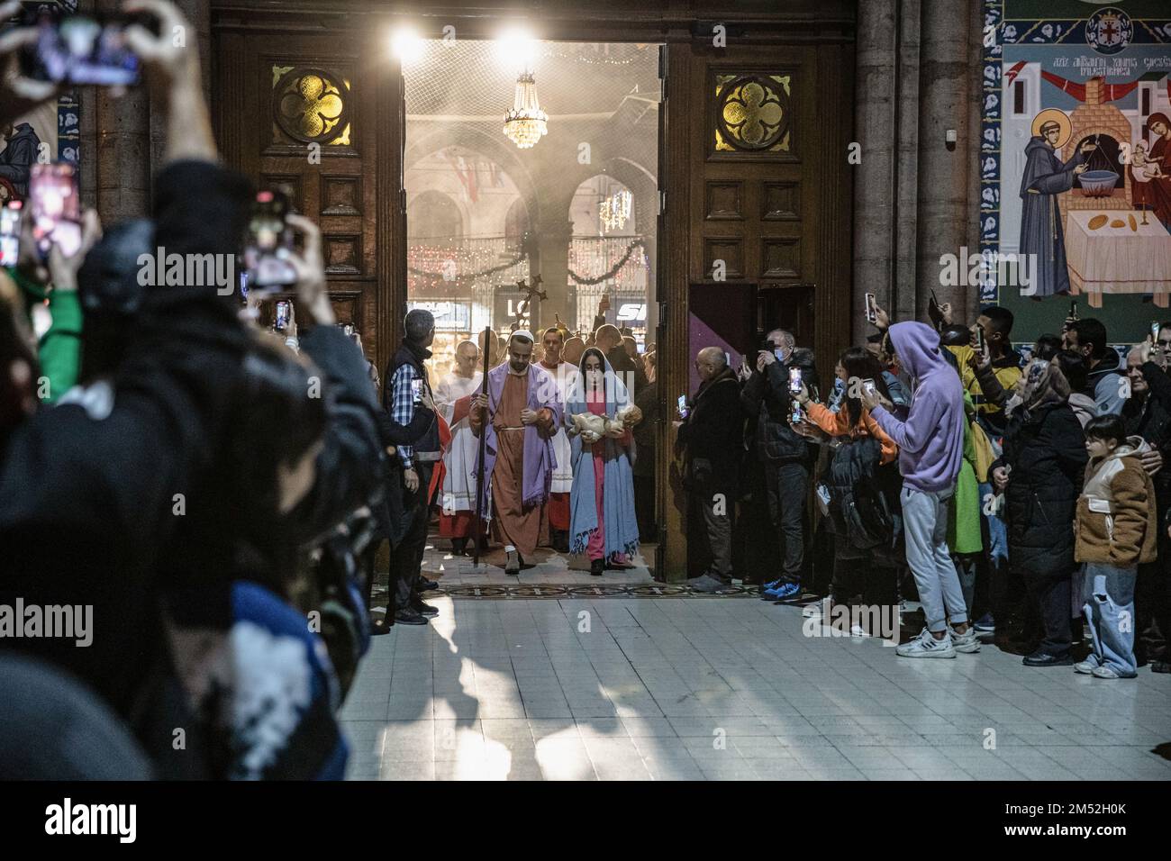 Istanbul, Turkey. 24th Dec, 2022. The birth scene of Jesus is being ...