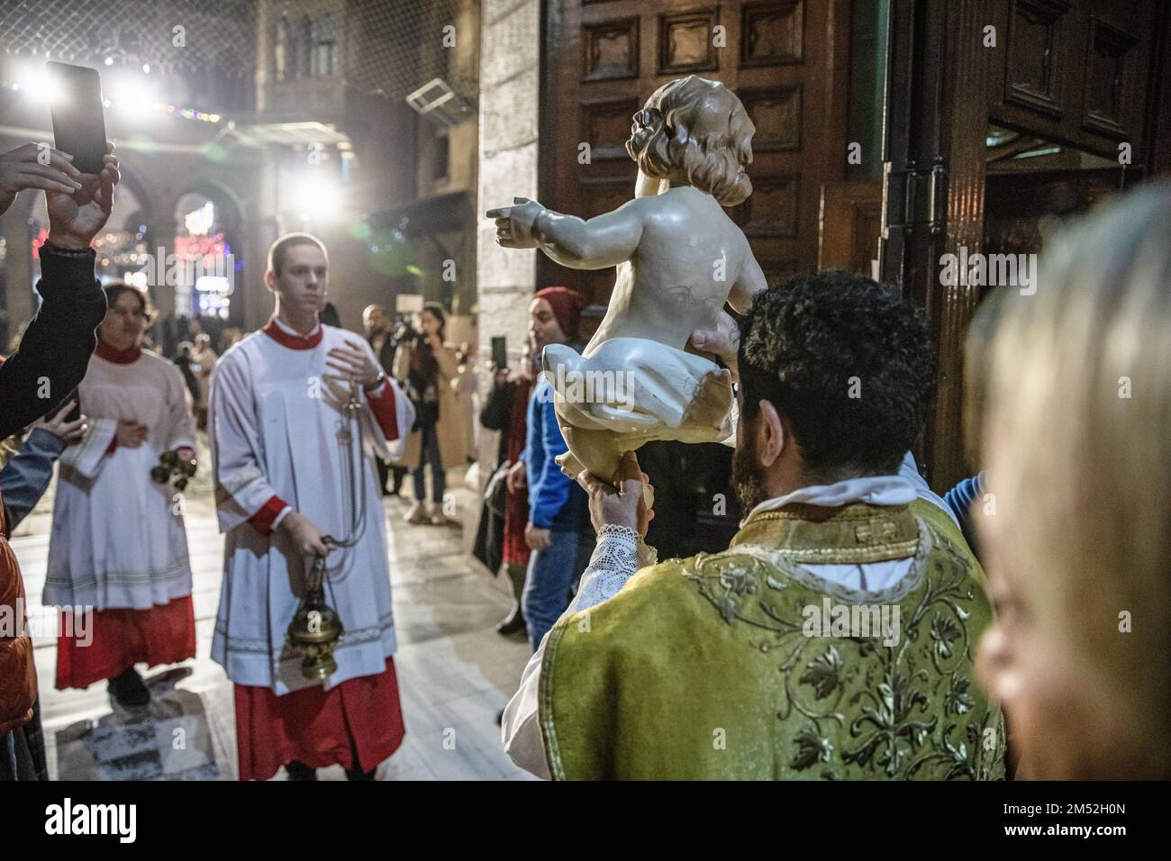 Istanbul, Turkey. 24th Dec, 2022. The birth scene of Jesus is being ...