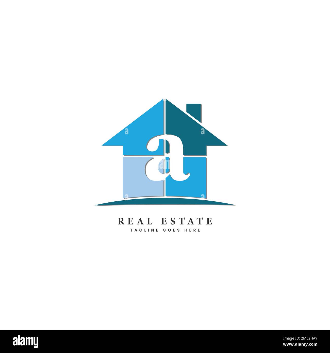 A Letter Real Estate Logo, Vector house shape Template for Property ...