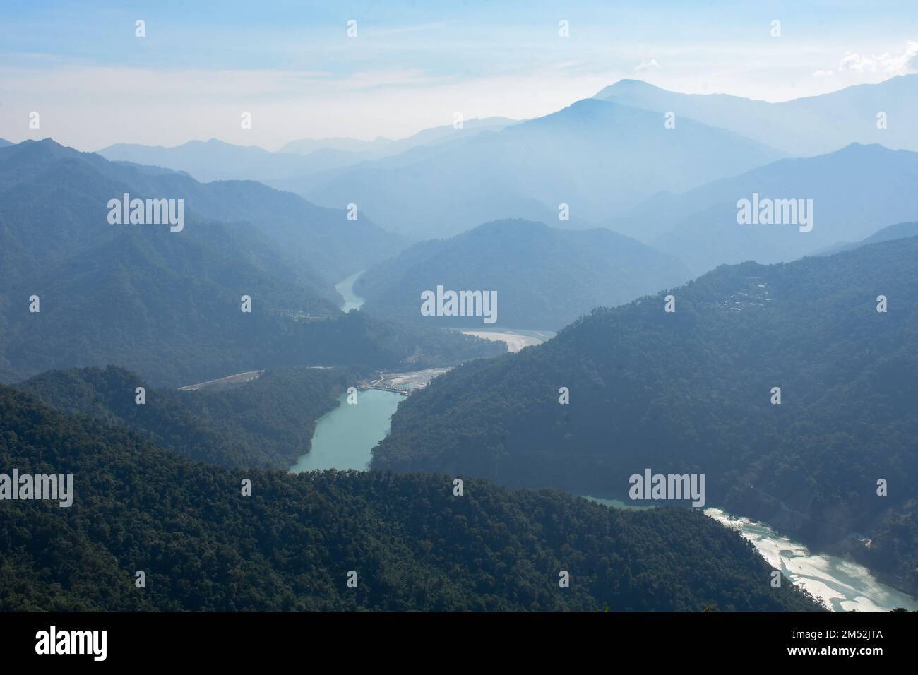 The mystique view of himalayan river Teesta, gorge and river trail from ...