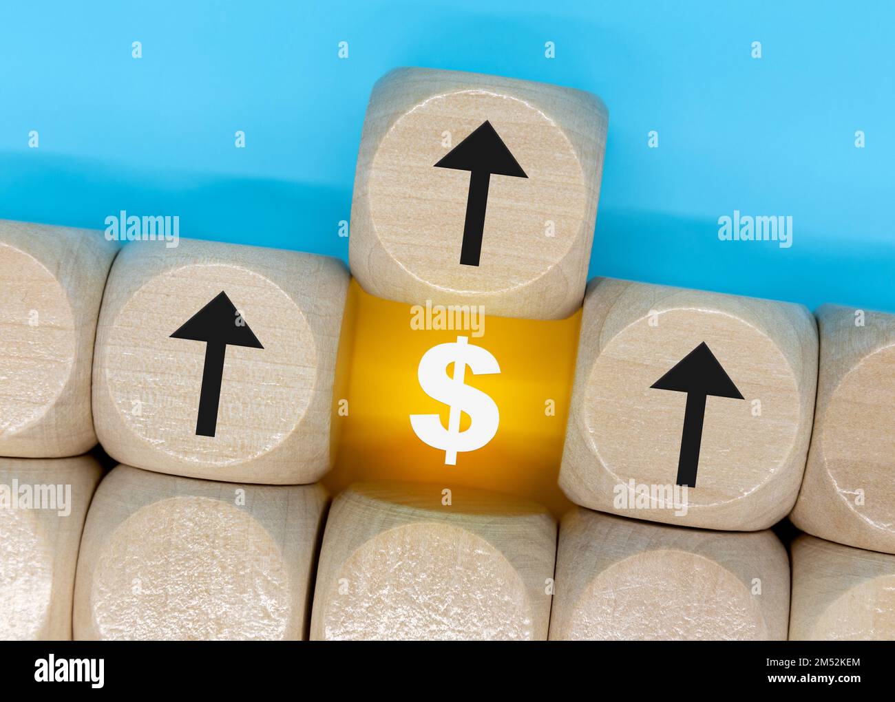usd symbol icon up down written on block Stock Photo - Alamy