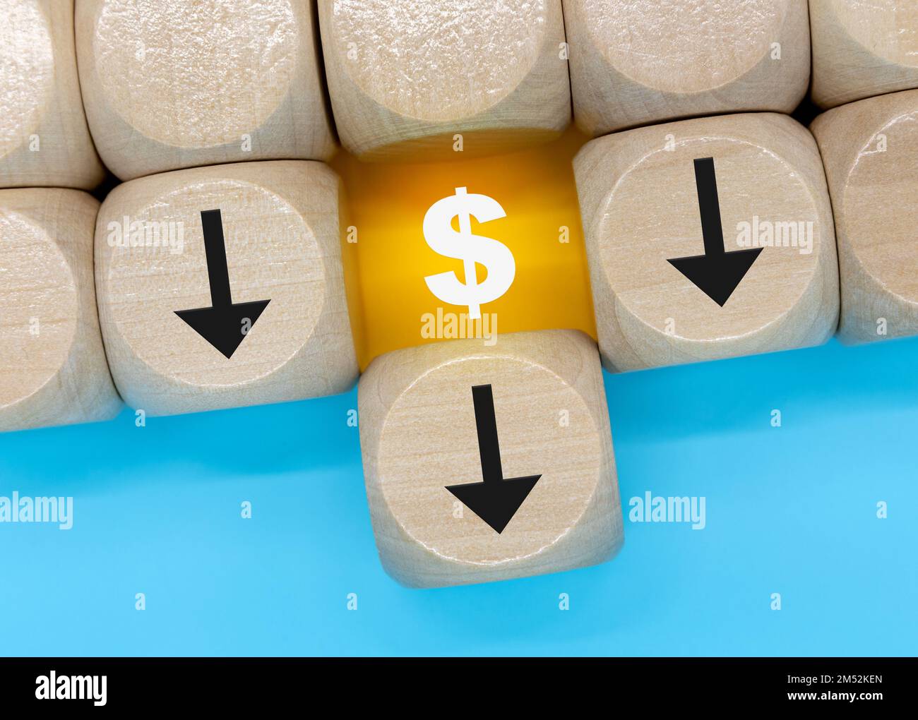 usd symbol icon up down written on block Stock Photo - Alamy