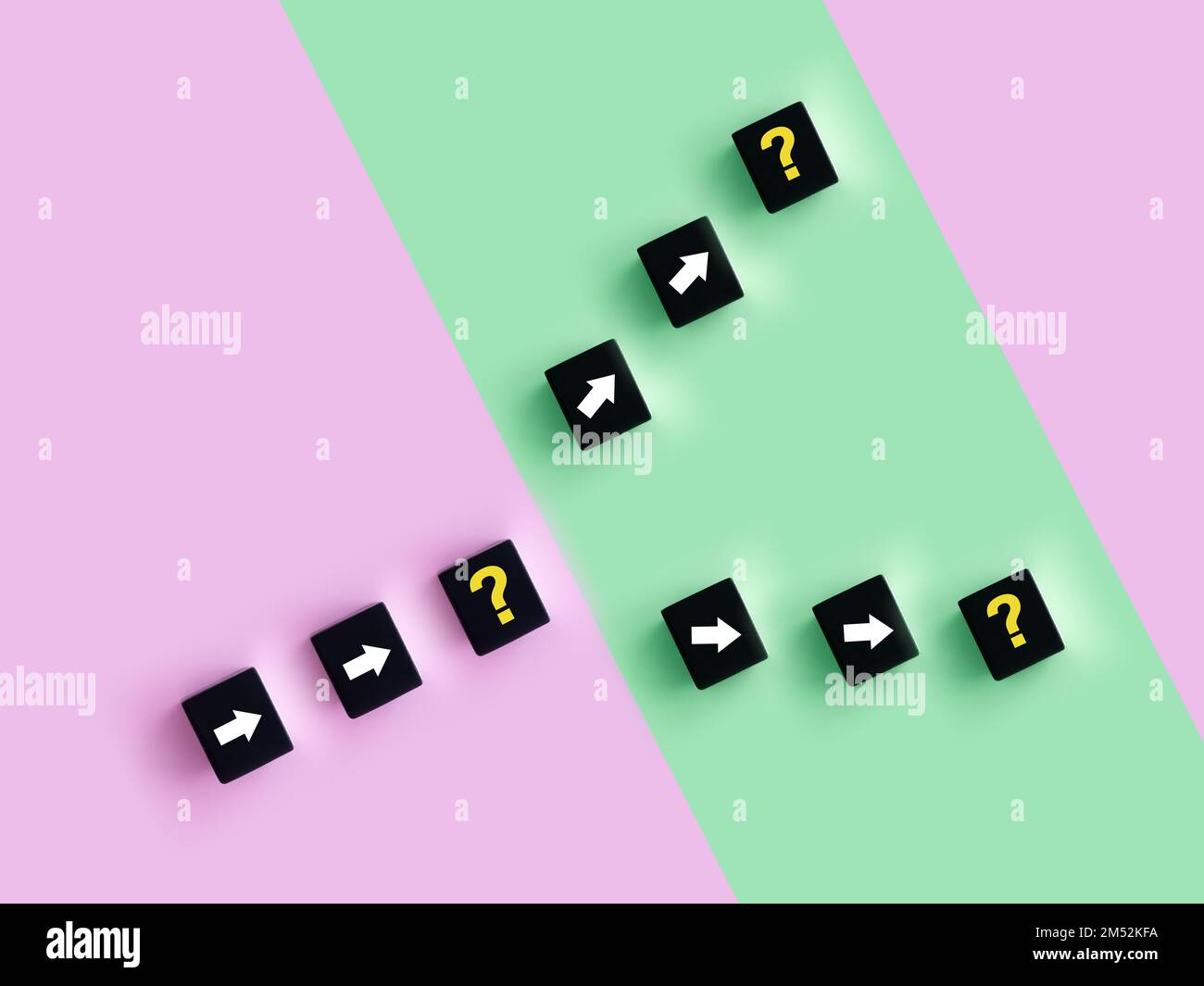 left and right arrows at a crossroads Stock Photo - Alamy