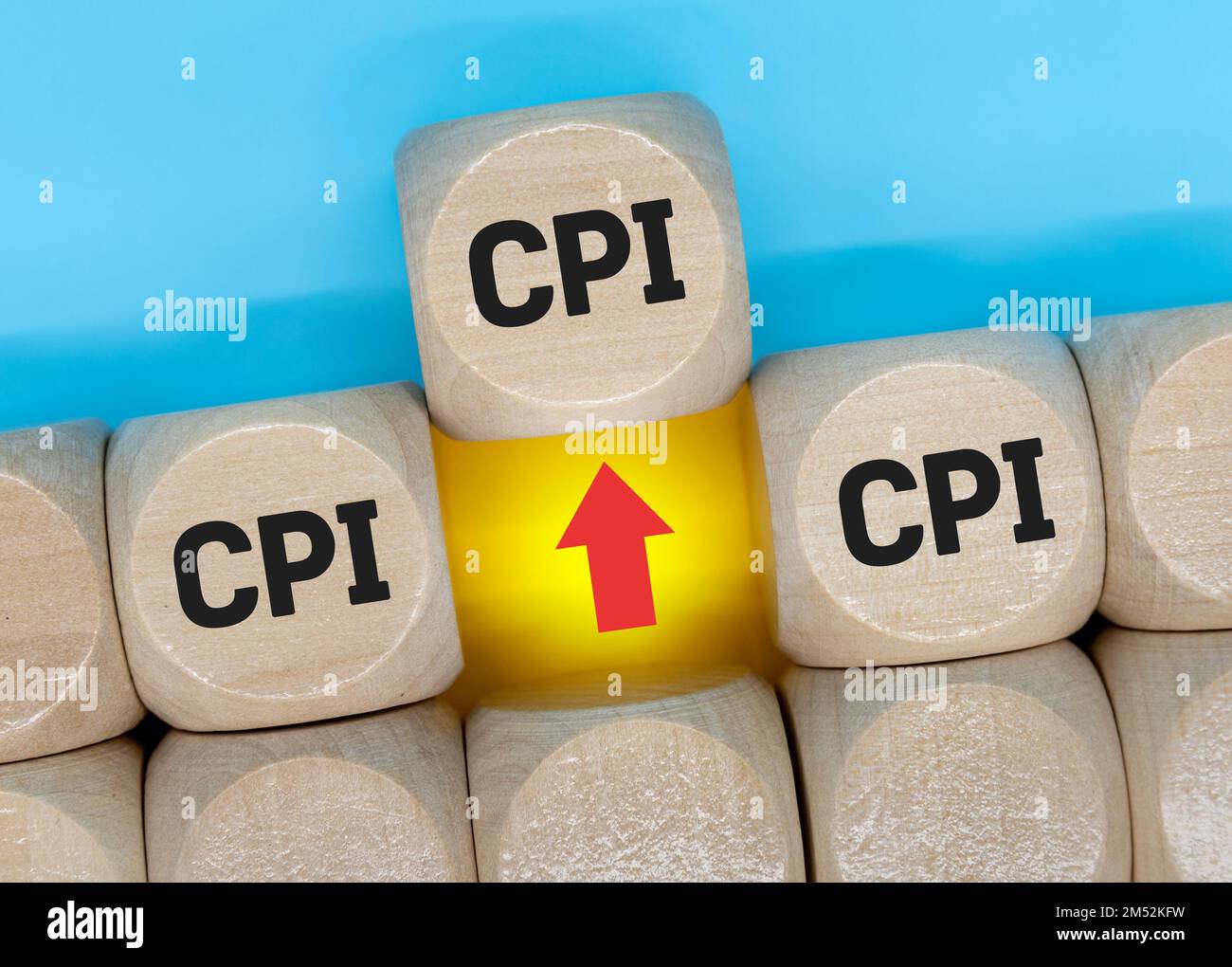 CPI, consumer price index symbol. Wooden blocks with words 'CPI' Stock ...