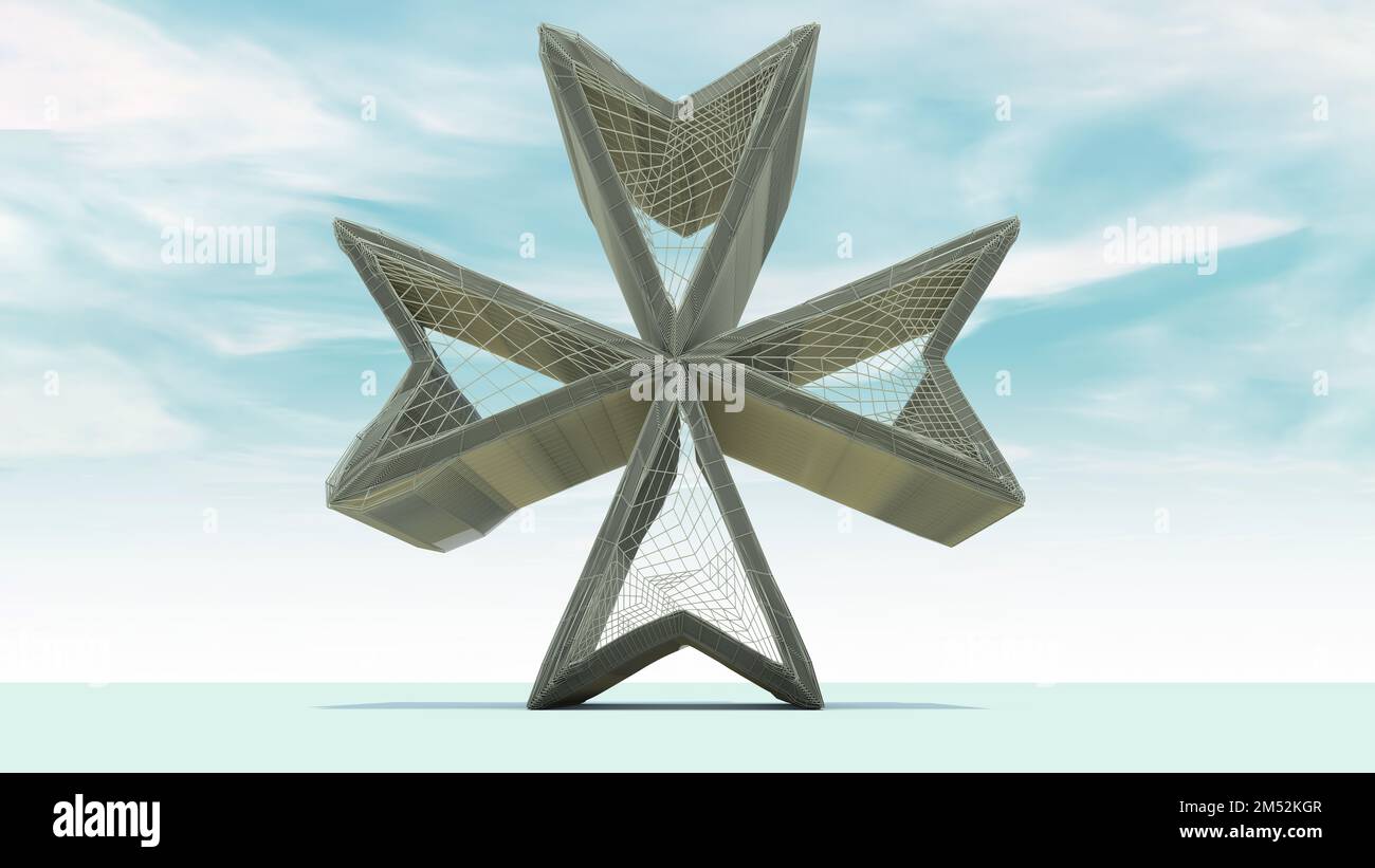 A 3D Illustration of an architectural structure. Artists, Designers ...