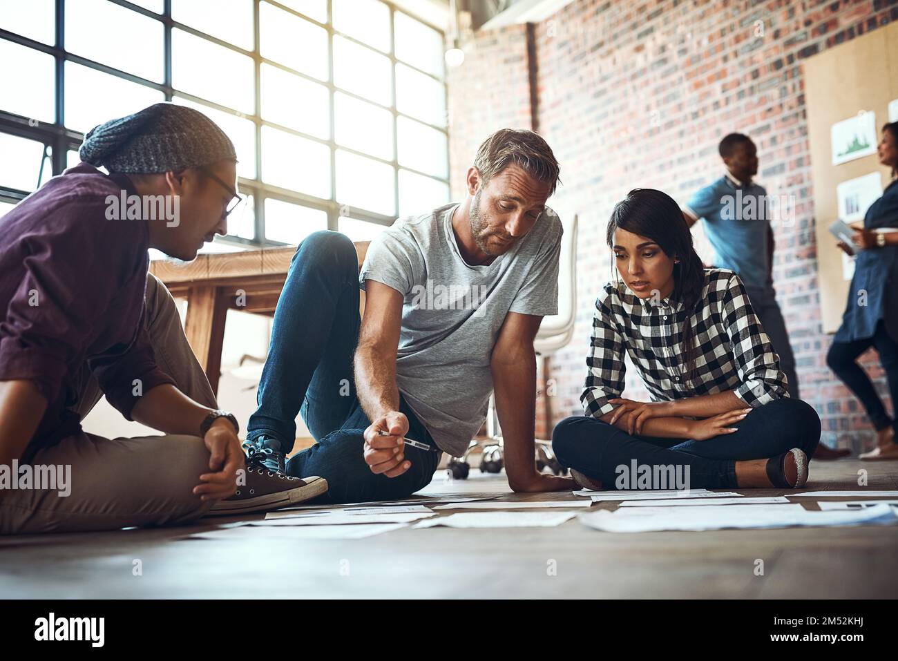 No team works without teamwork. a team of entrepreneurs collaborating ...