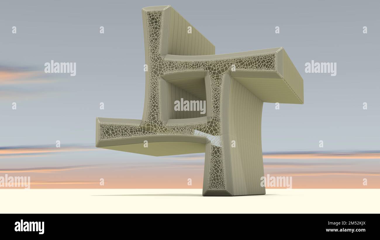 A 3D Illustration of an architectural structure. Artists, Designers ...