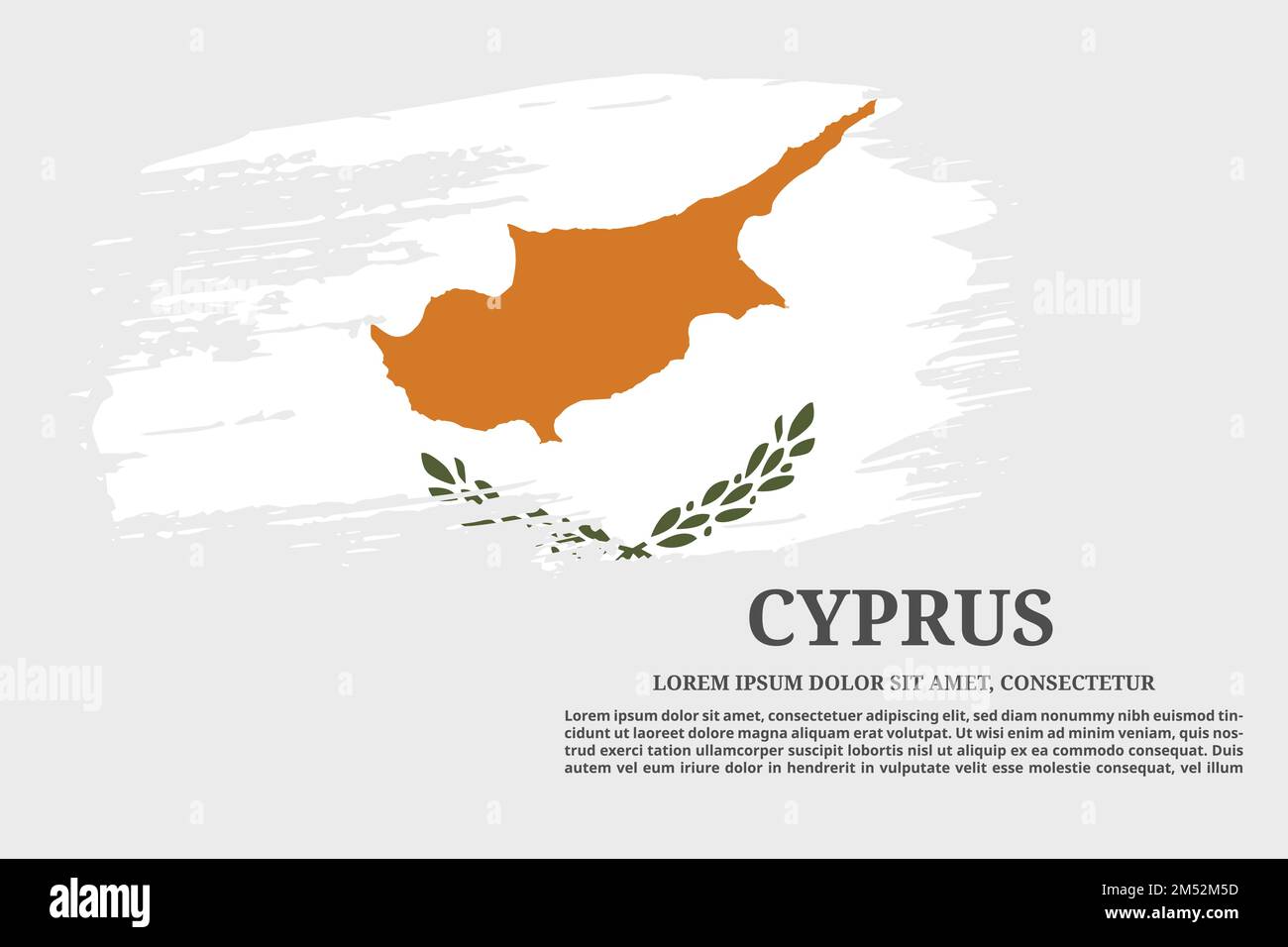 Cyprus flag grunge brush and text poster, vector Stock Vector Image ...