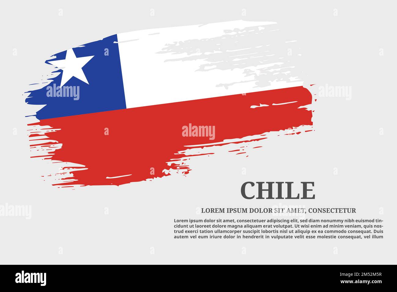 Chile flag grunge brush and text poster, vector Stock Vector Image ...