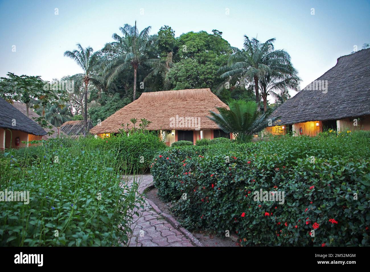 Ziguinchor, Senegal - 28 Dec 2021: The hotel in Ziguinchor, Casamance ...