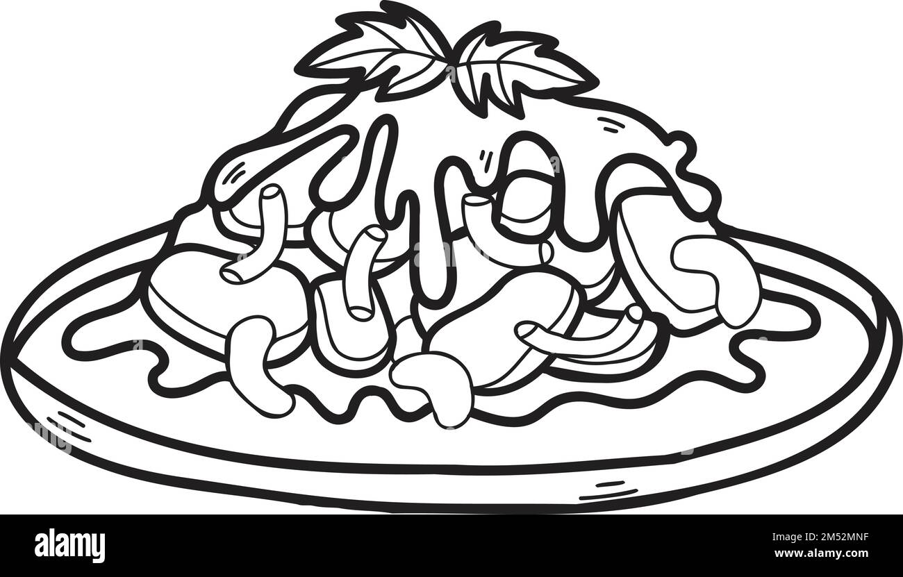 Hand Drawn stir fried vegetables Chinese and Japanese food illustration ...