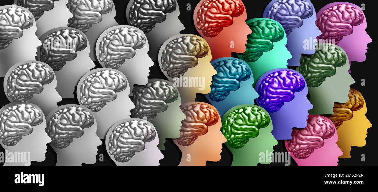 Social change and changing society as a group of grey people turning ...