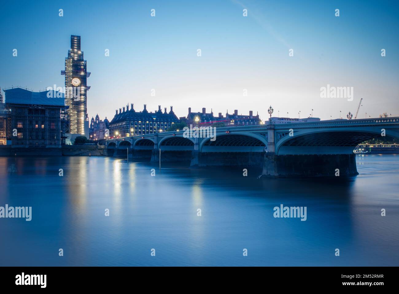 The Westminster Bridge in the dusk Stock Photo - Alamy