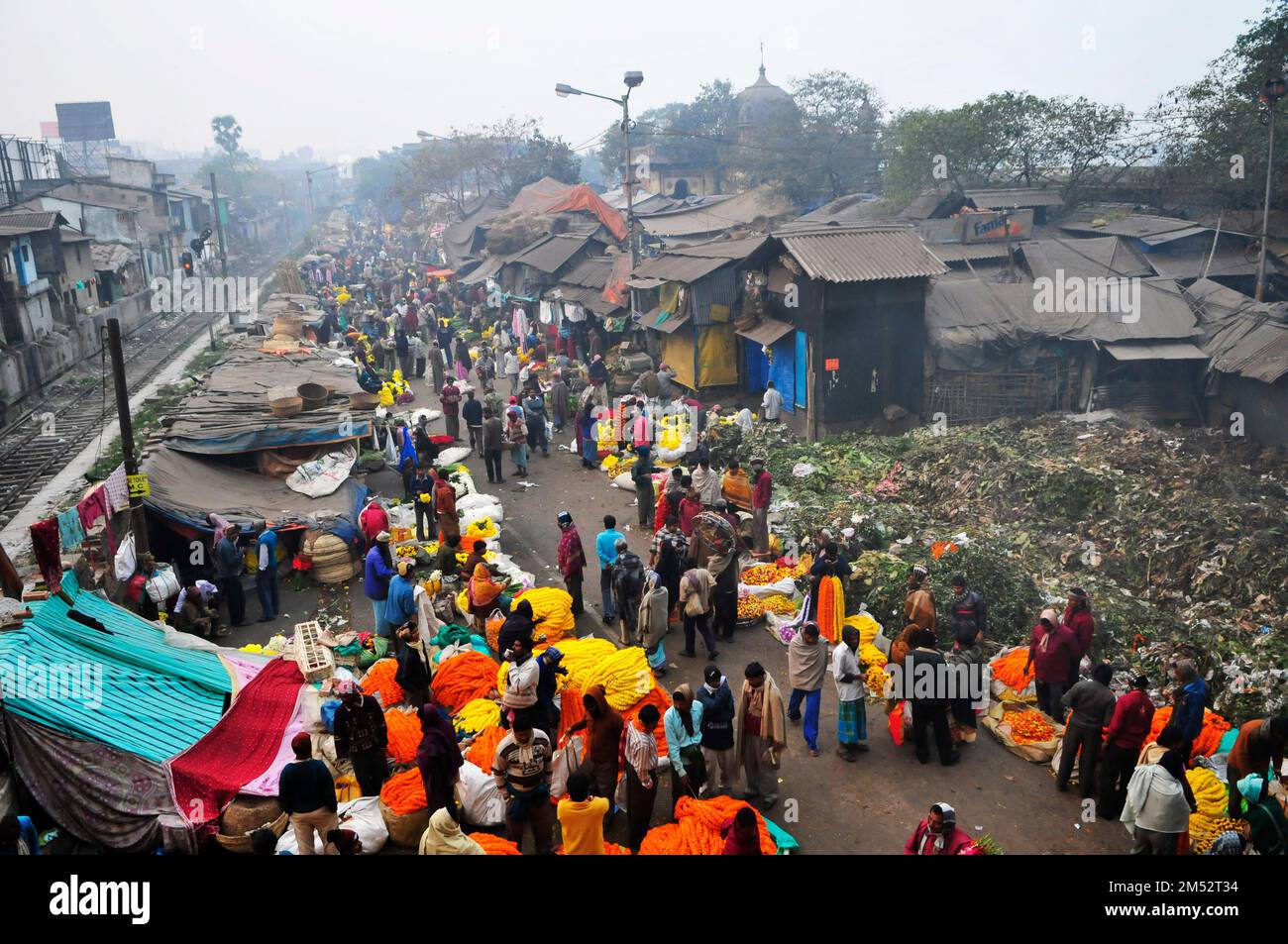 Mallick Ghat is one of the biggest flower markets in Asia. Early ...