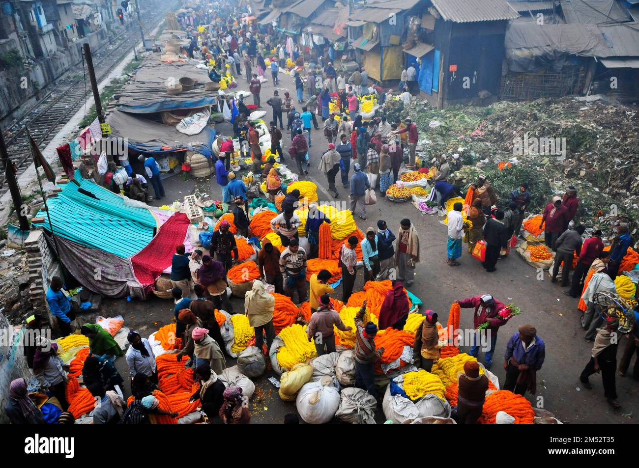 Mallick Ghat is one of the biggest flower markets in Asia. Early ...