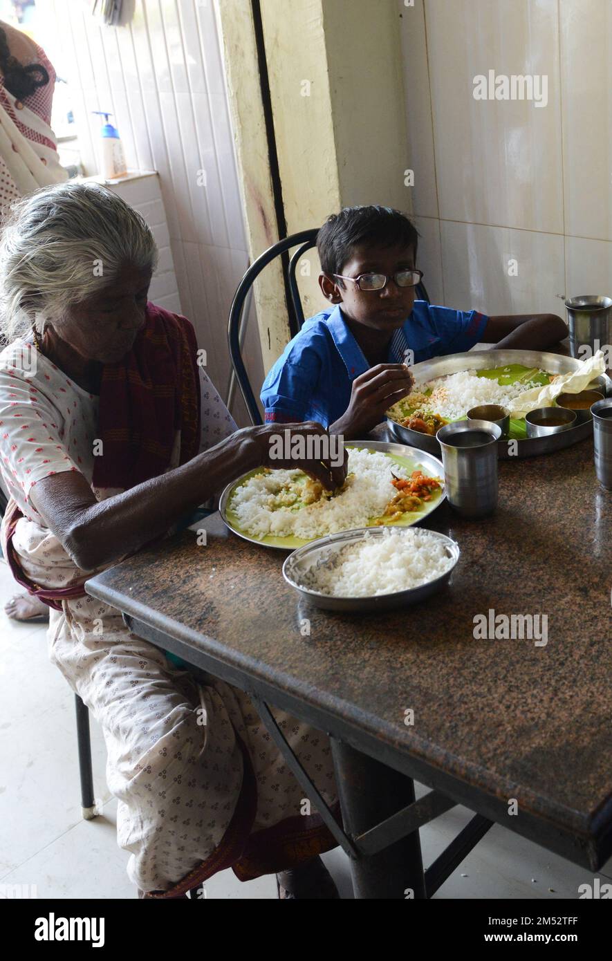 Traditional indian cuisine vegetarian thali hi-res stock photography ...