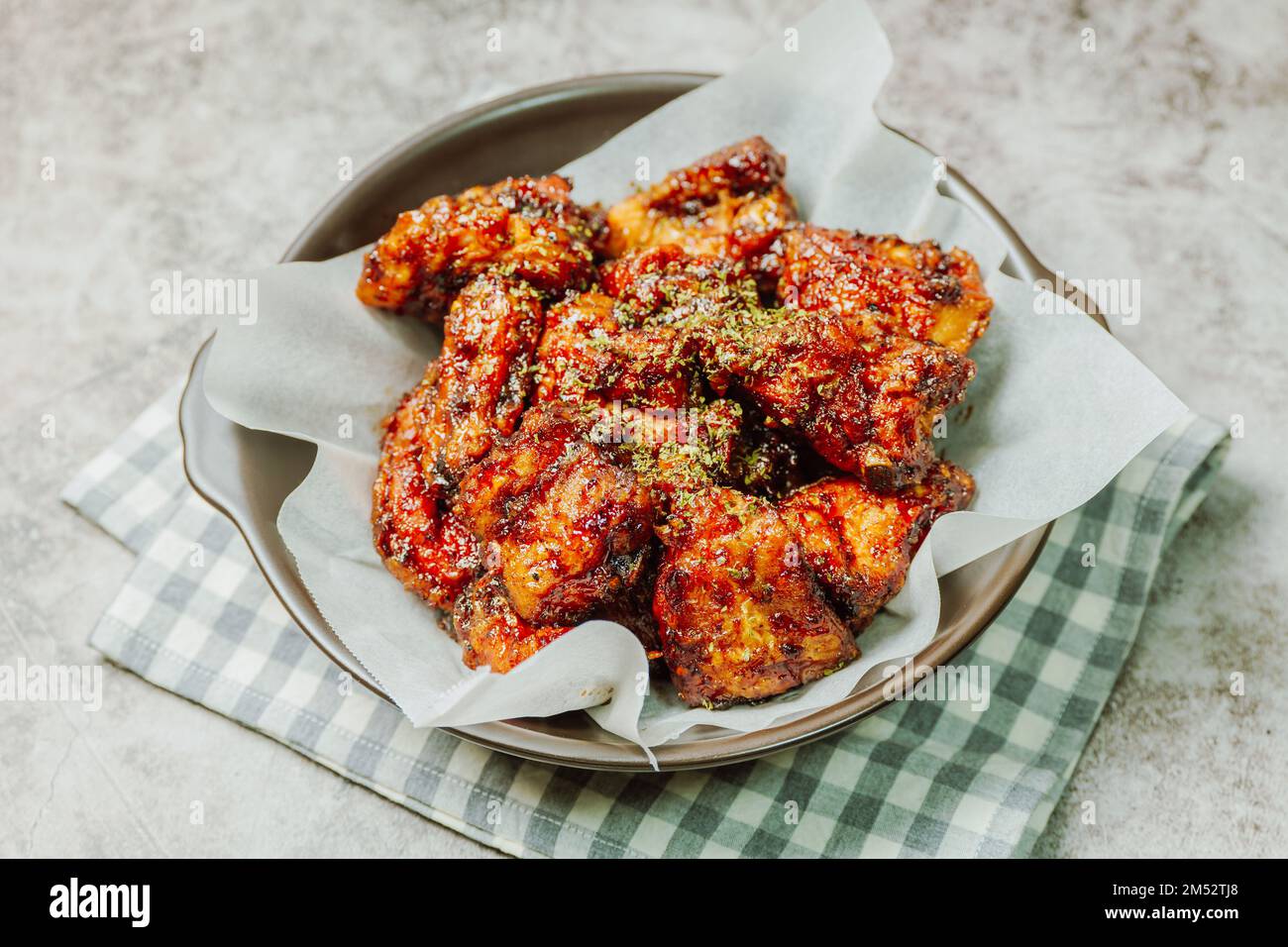 yangnyeom chicken, Korean style Seasoned Fried Chicken : This dish is seasoned chicken cut into ...