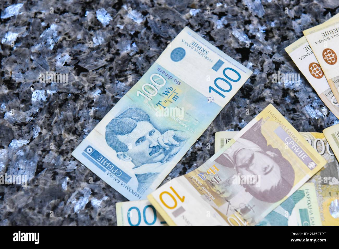 serbian Dinar notes money Stock Photo - Alamy