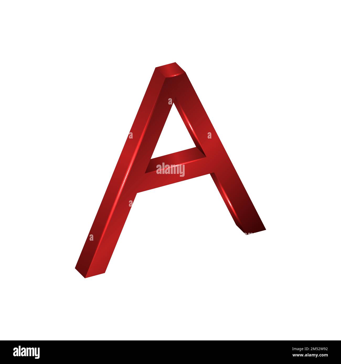 Letter A character in a realistic 3D icon style Vector Illustration ...