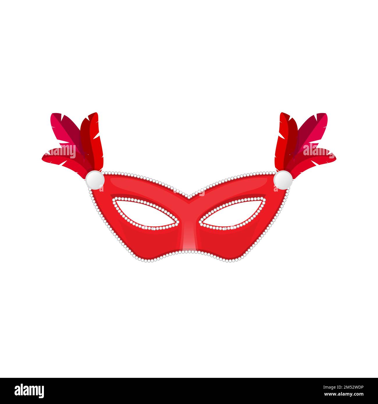 Venetian carnival mask hand painted isolated on white background ...