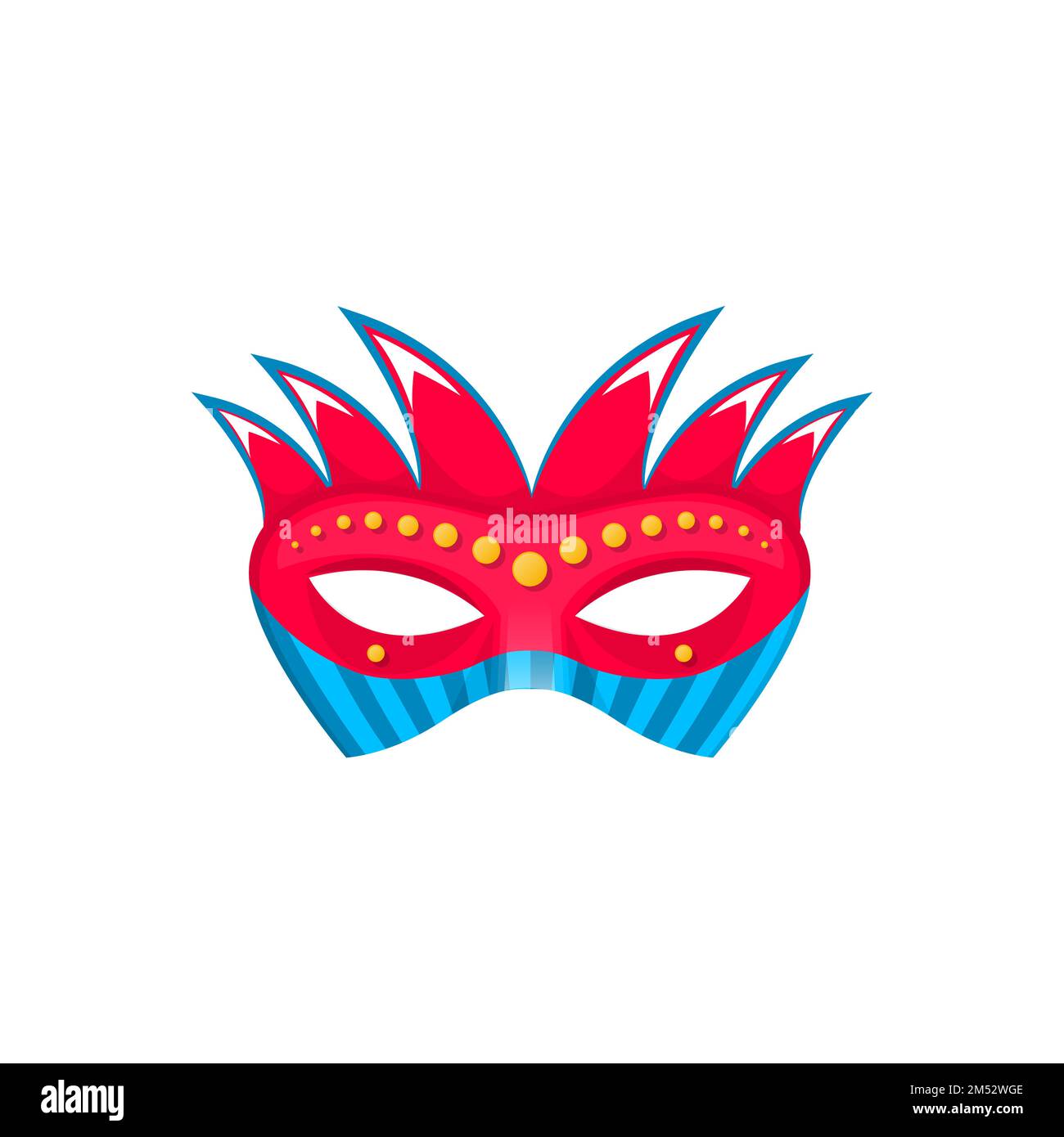 Venetian carnival mask hand painted isolated on white background ...