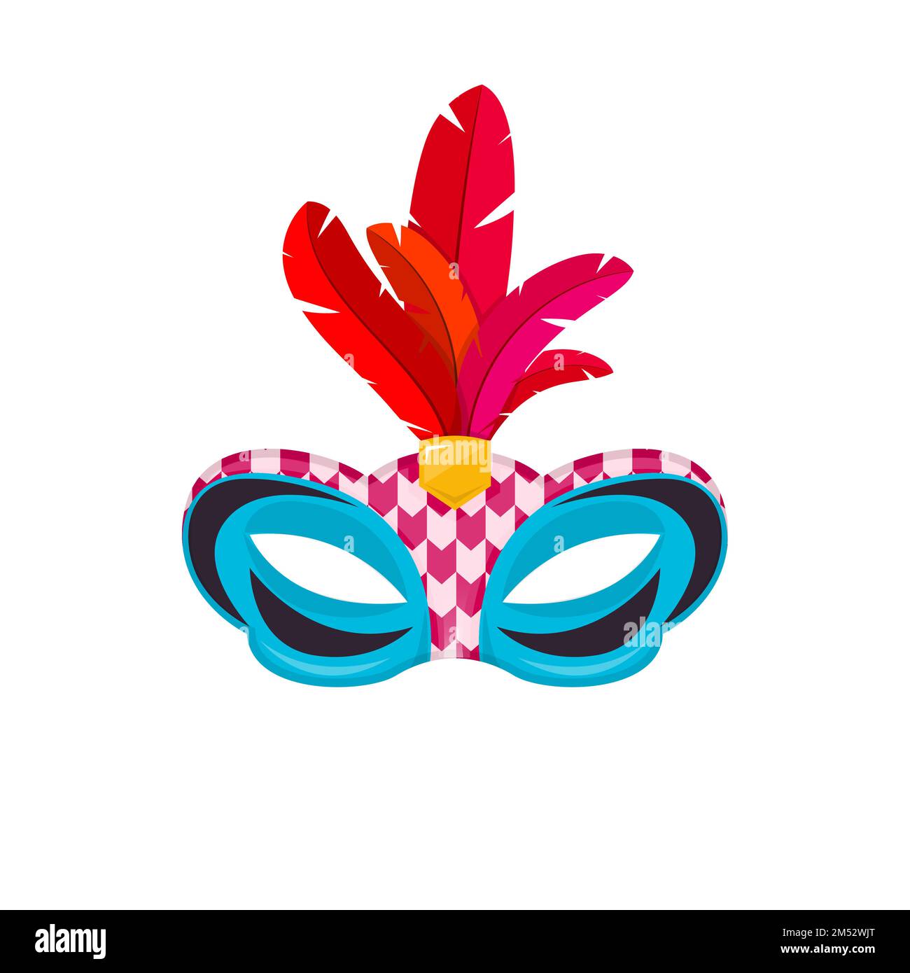 Venetian carnival mask hand painted isolated on white background ...