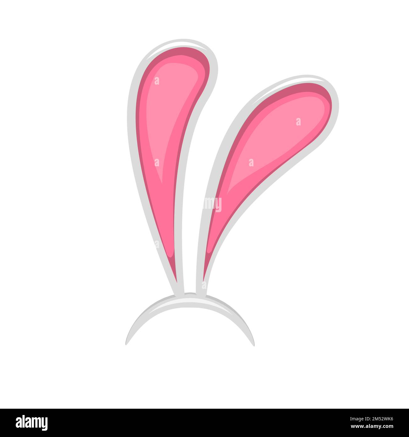 Easter bunny ears mask. Ostern spring bunny ears hat on a white ...