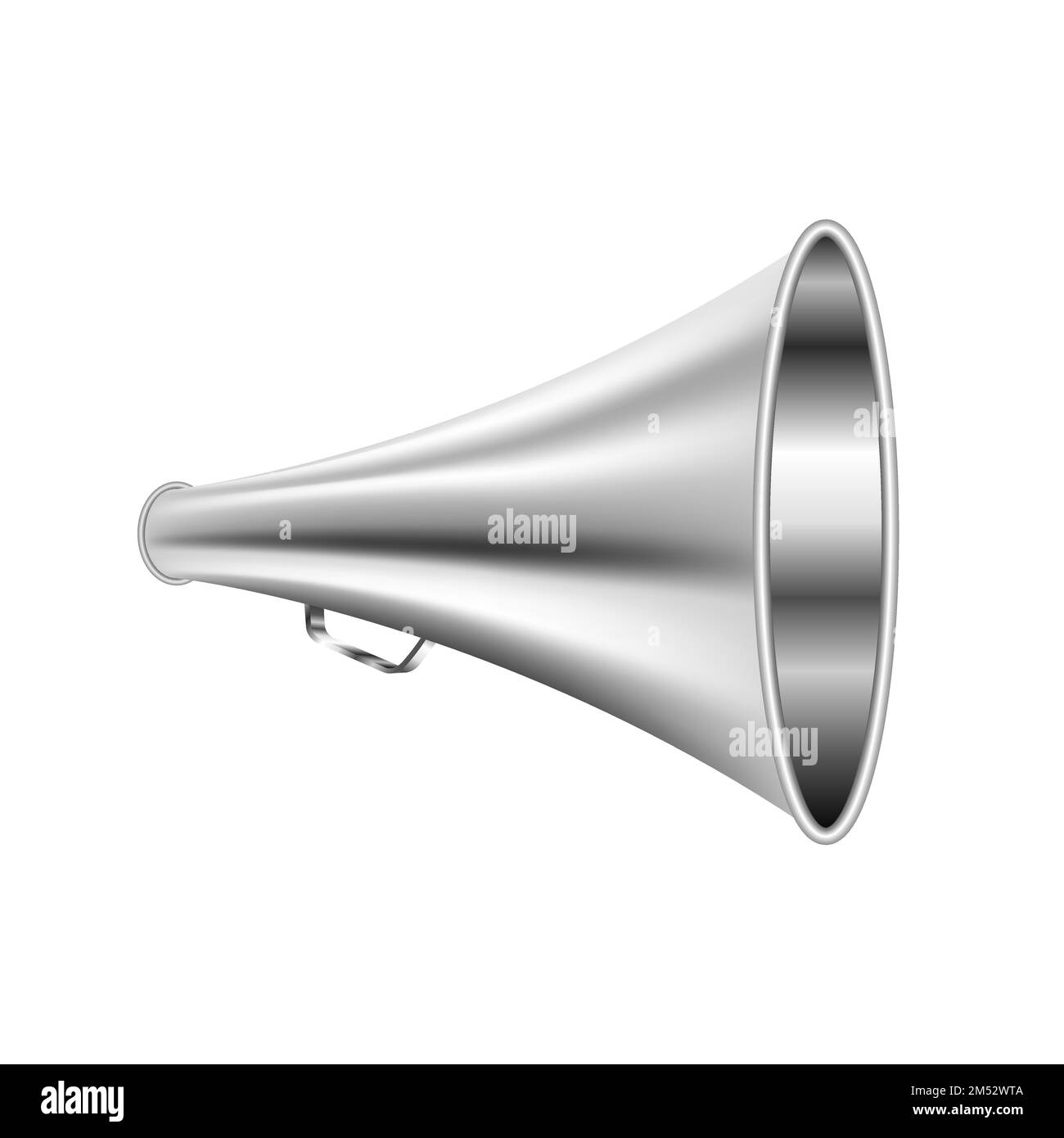 Loudspeaker retro metal in a realistic style for Voice Speaker man isolated on white background ...