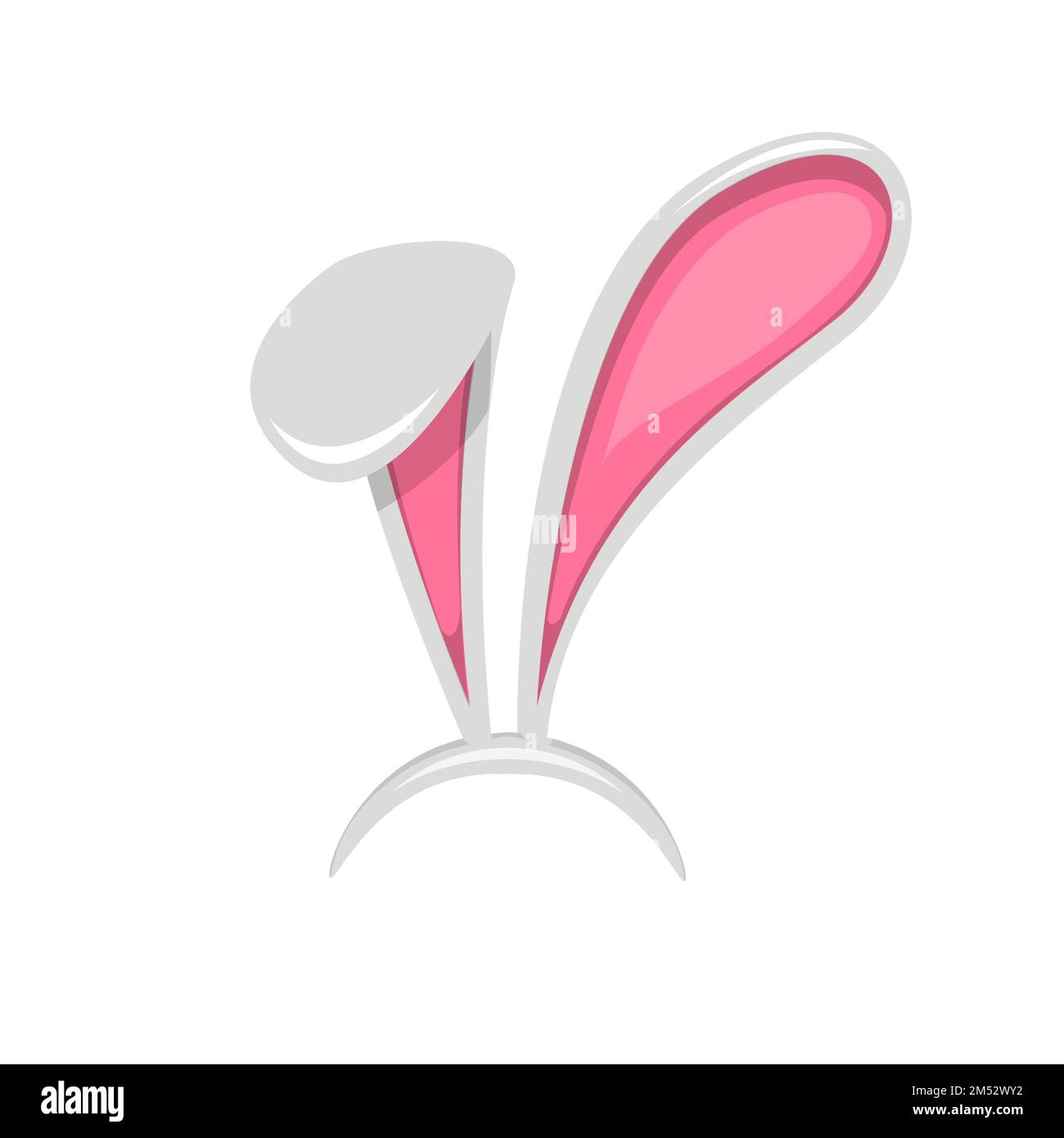 Easter bunny ears mask. Ostern spring bunny ears hat on a white ...
