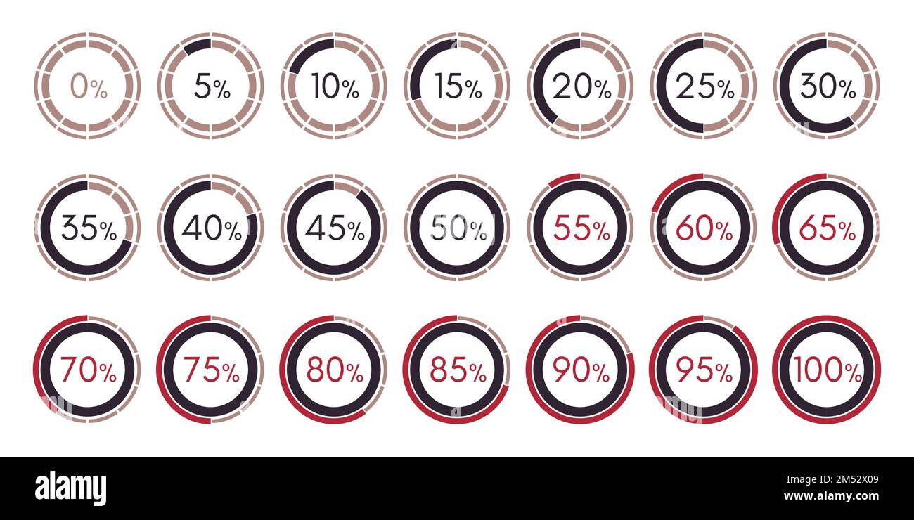 Set digital collection of infographics charts isolated on a white background Vector Illustration ...