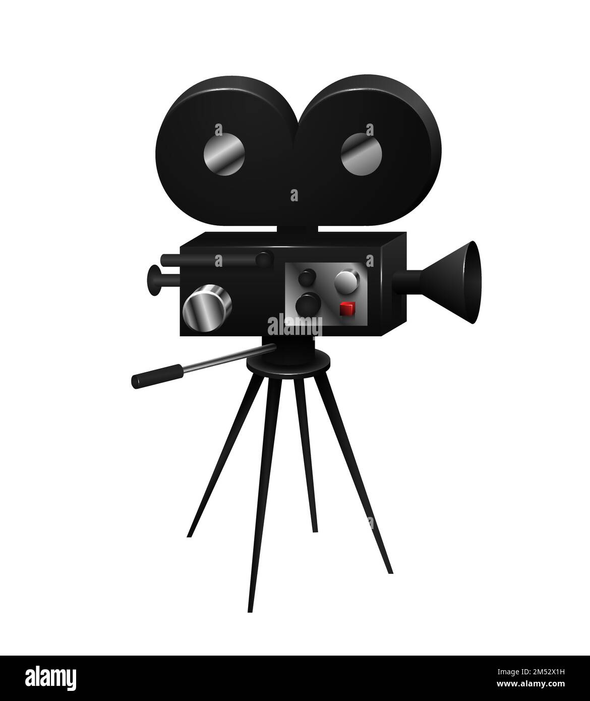 Camcorder vintage retro isolated in a realistic style on a white background Vector Illustration ...