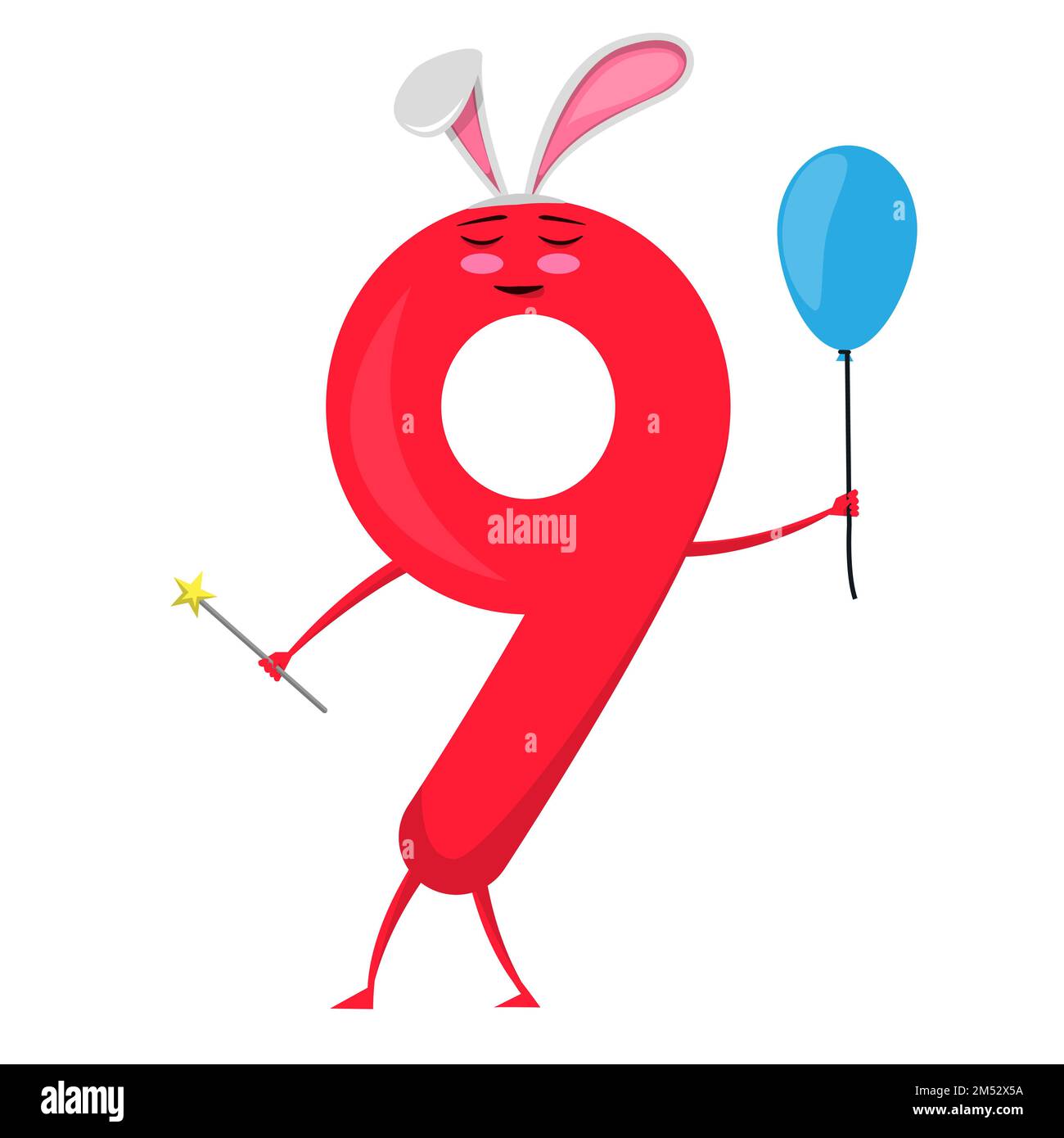 Nine Cute fun colorful figure in the form of cartoon characters for ...