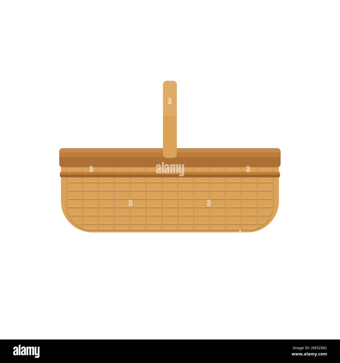 Empty baskets set isolated on white background vector illustration ...