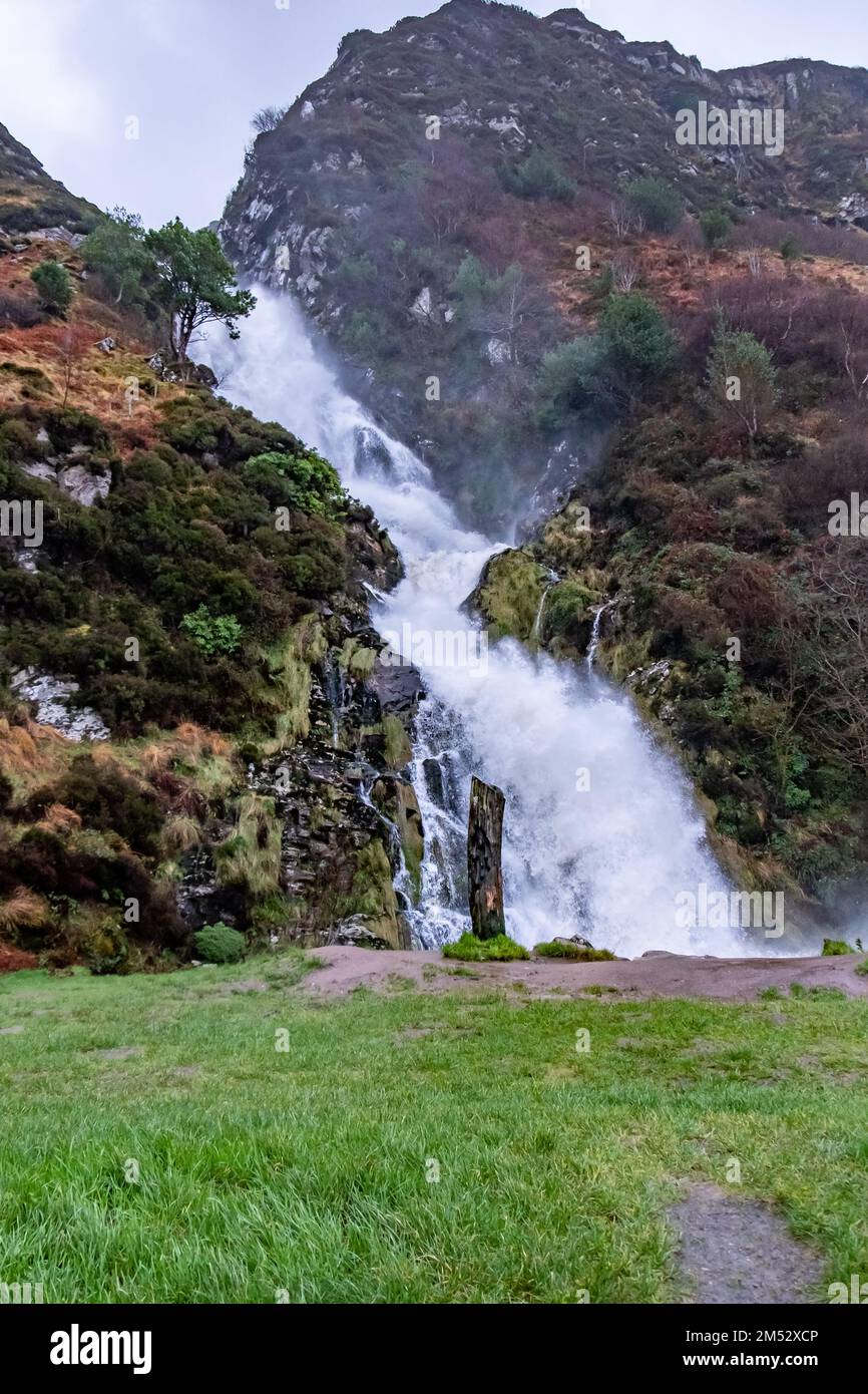 Assaranca Waterfall by Ardara in County Donegal - Ireland Stock Photo ...