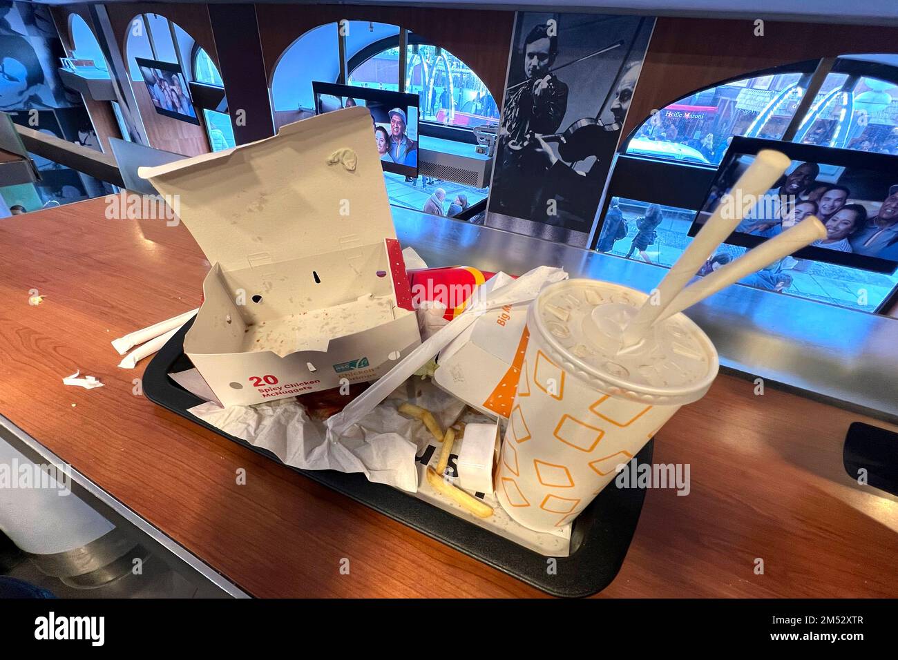 Munich, Deutschland. 24th Dec, 2022. Packaging waste after a consumed ...