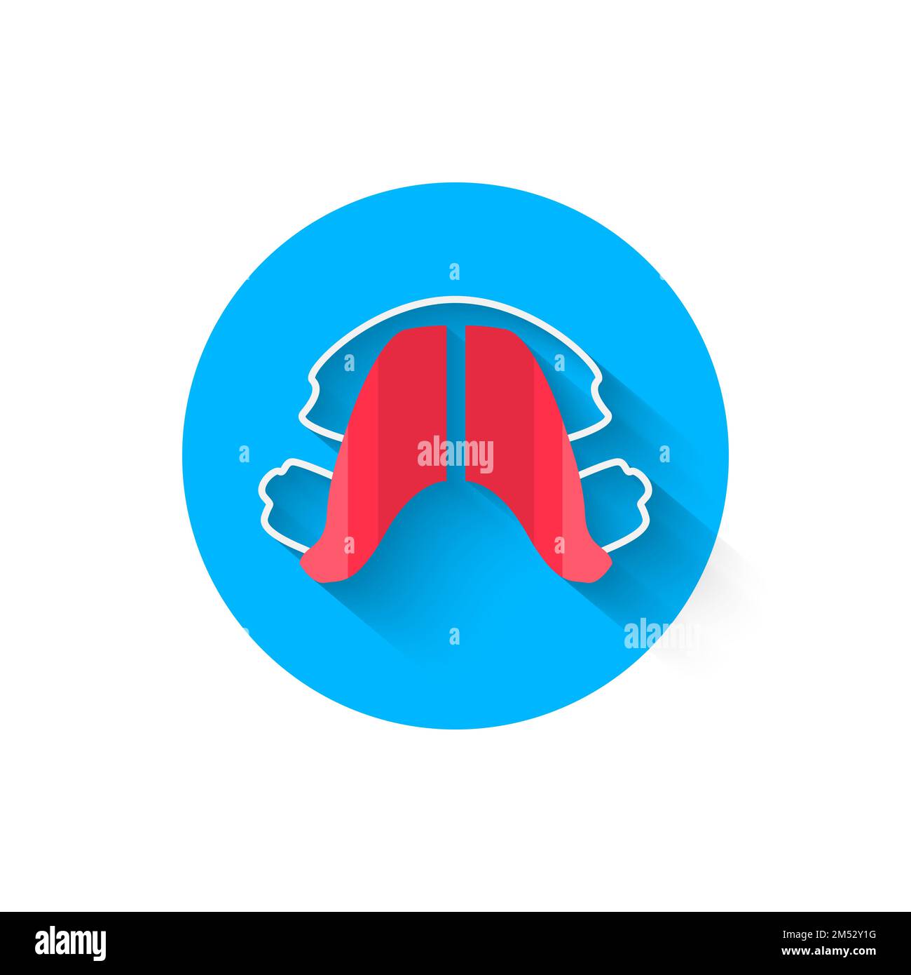 Dental plates, tooth alignment are illustrated in a flat style design ...