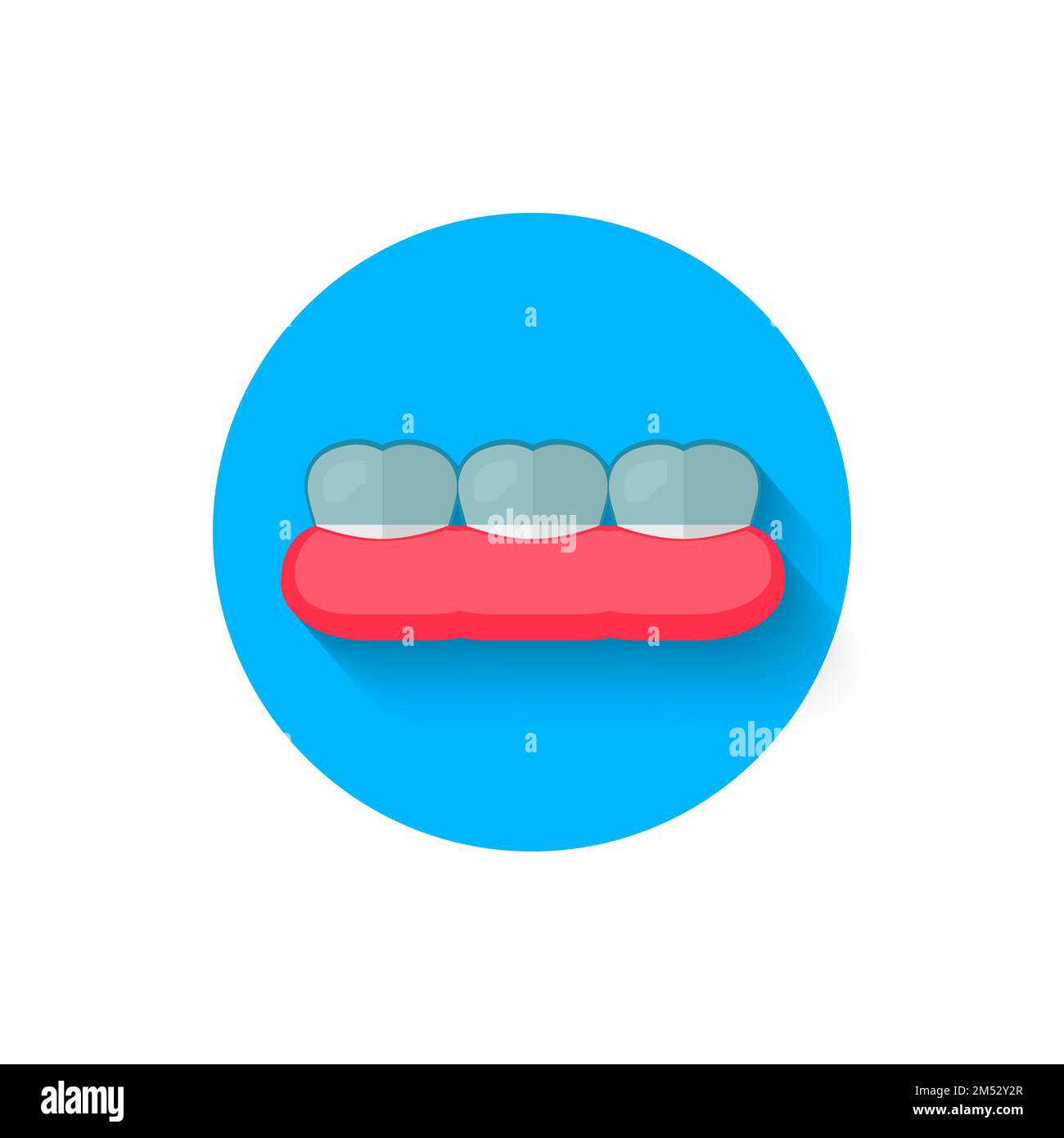Tooth with braces icon isolated in flat design style vector ...