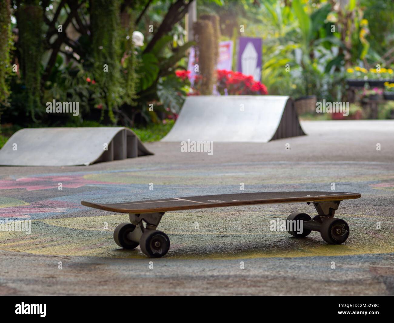 Brown skateboarding and skating rinks Stock Photo - Alamy