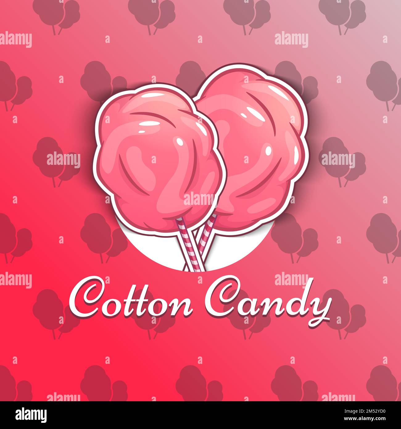 Cotton Candy Isolated Logo Emblem for Your Products, Vector ...