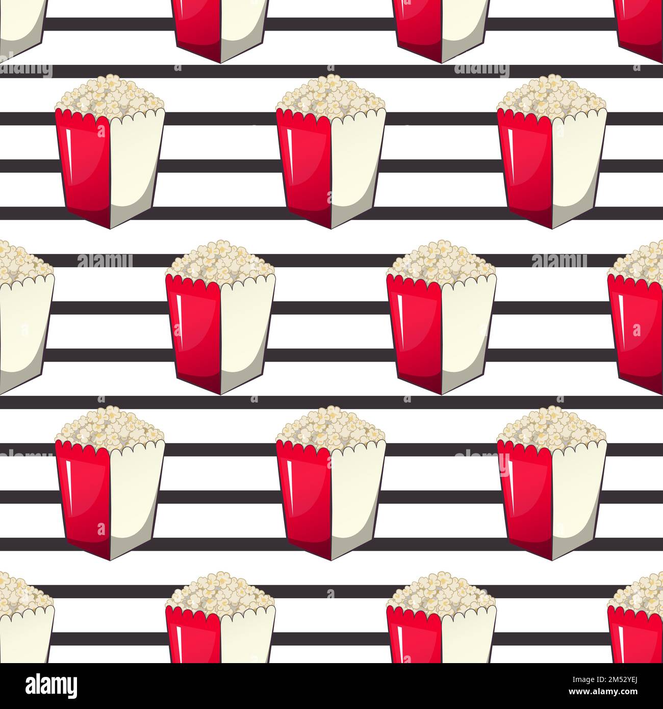 Popcorn is isolated in a strip wrapper box for your produce, an ...