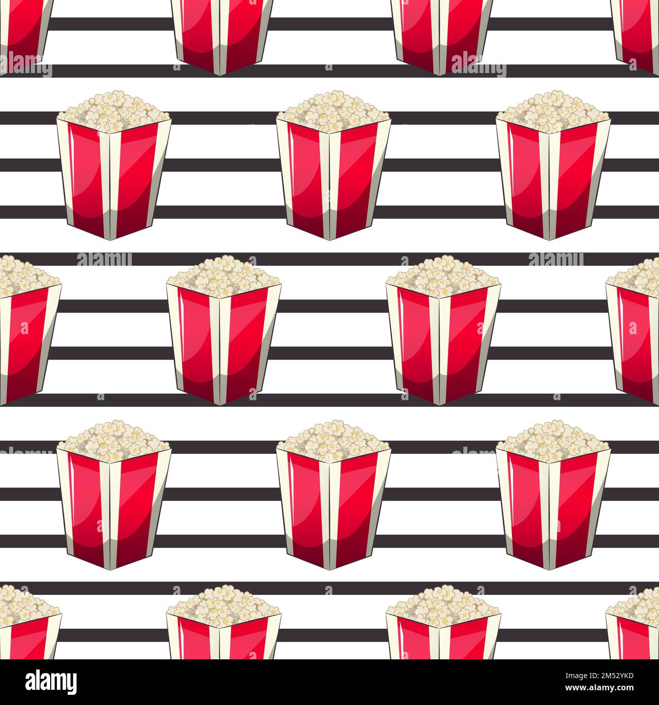 Popcorn is isolated in a strip wrapper box for your produce, an ...