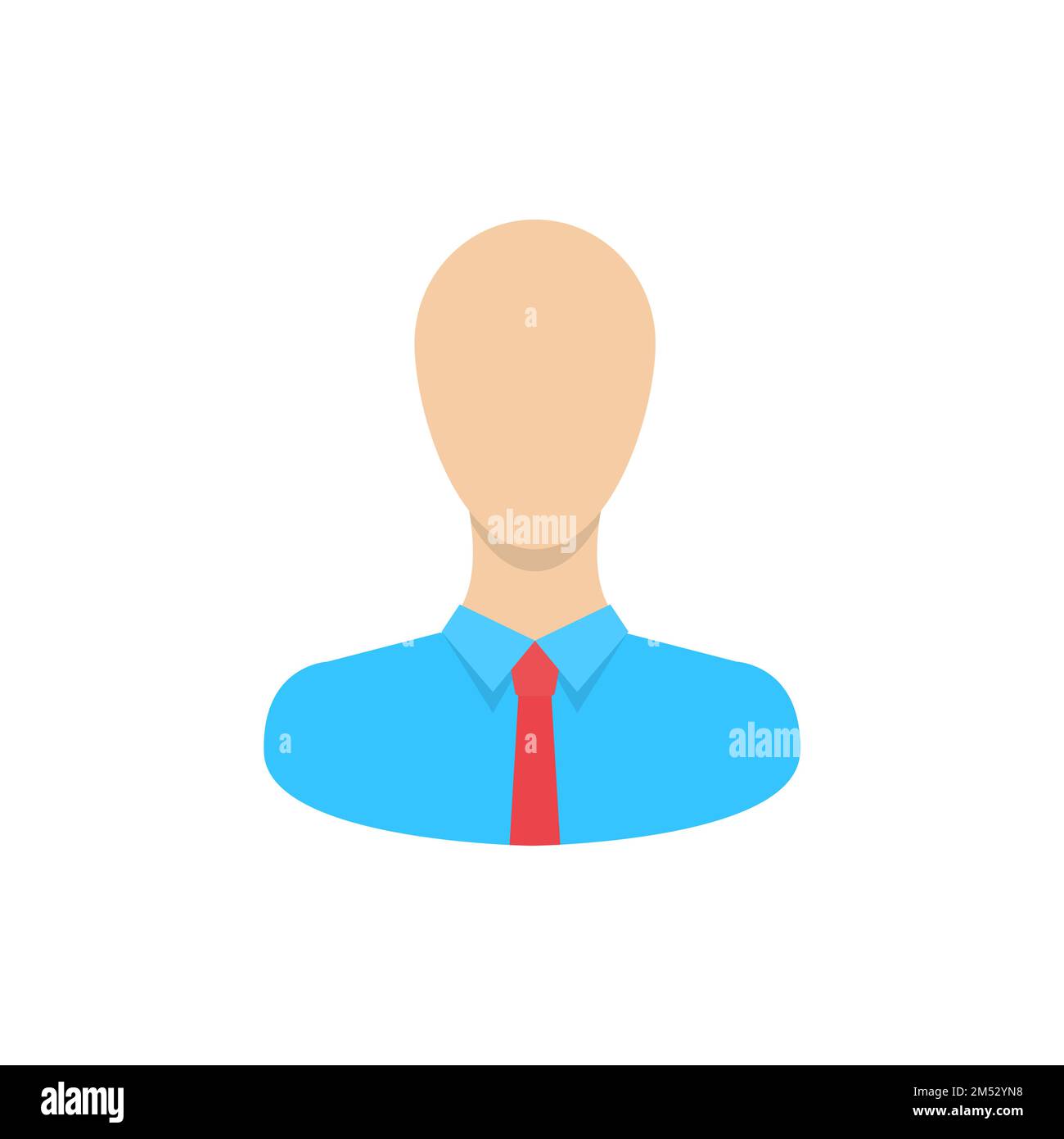 User Icon silhouette isolated and flat style on a white background. The ...