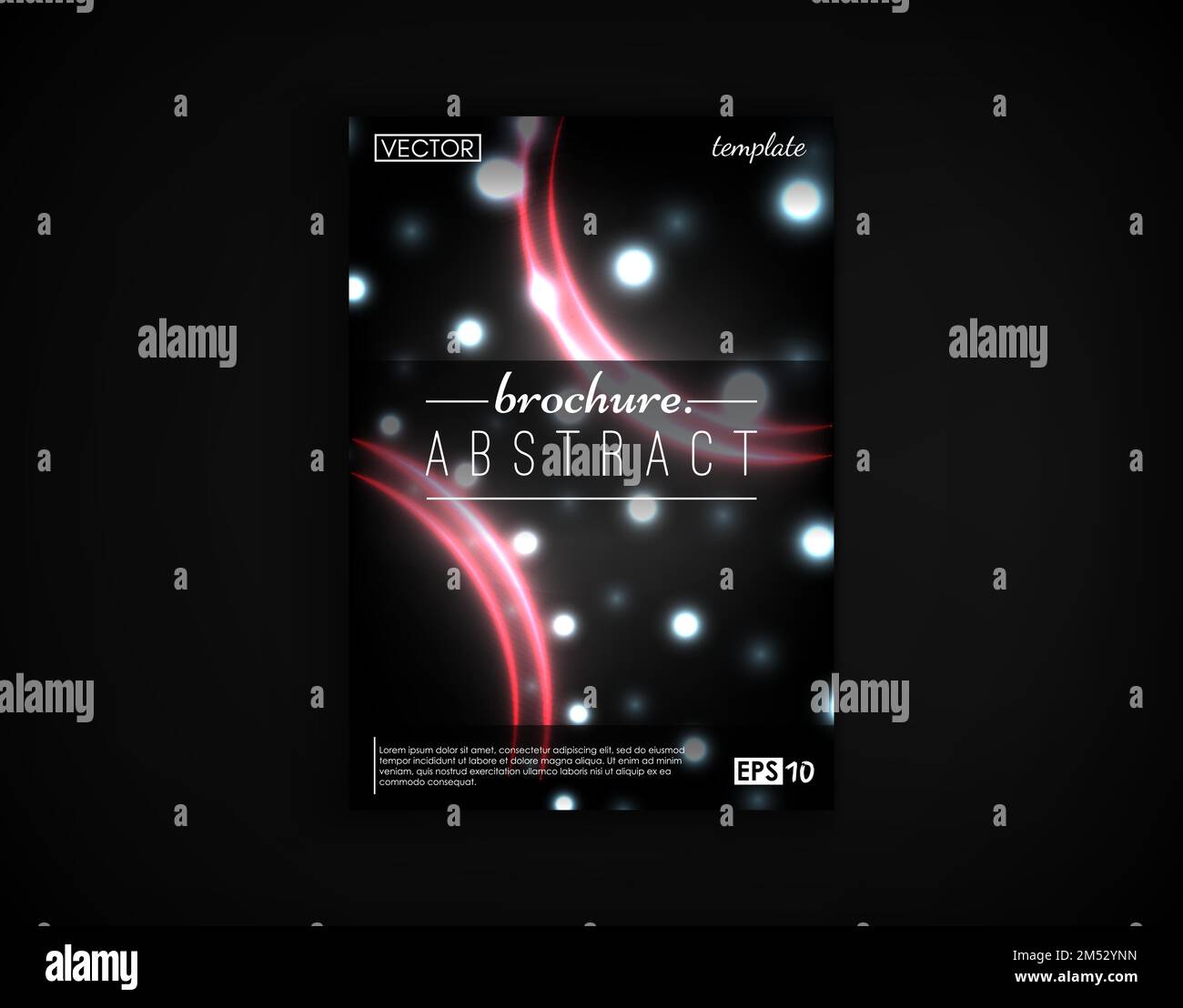 Brochure cover design postcard isolated. 2d background motion objects ...