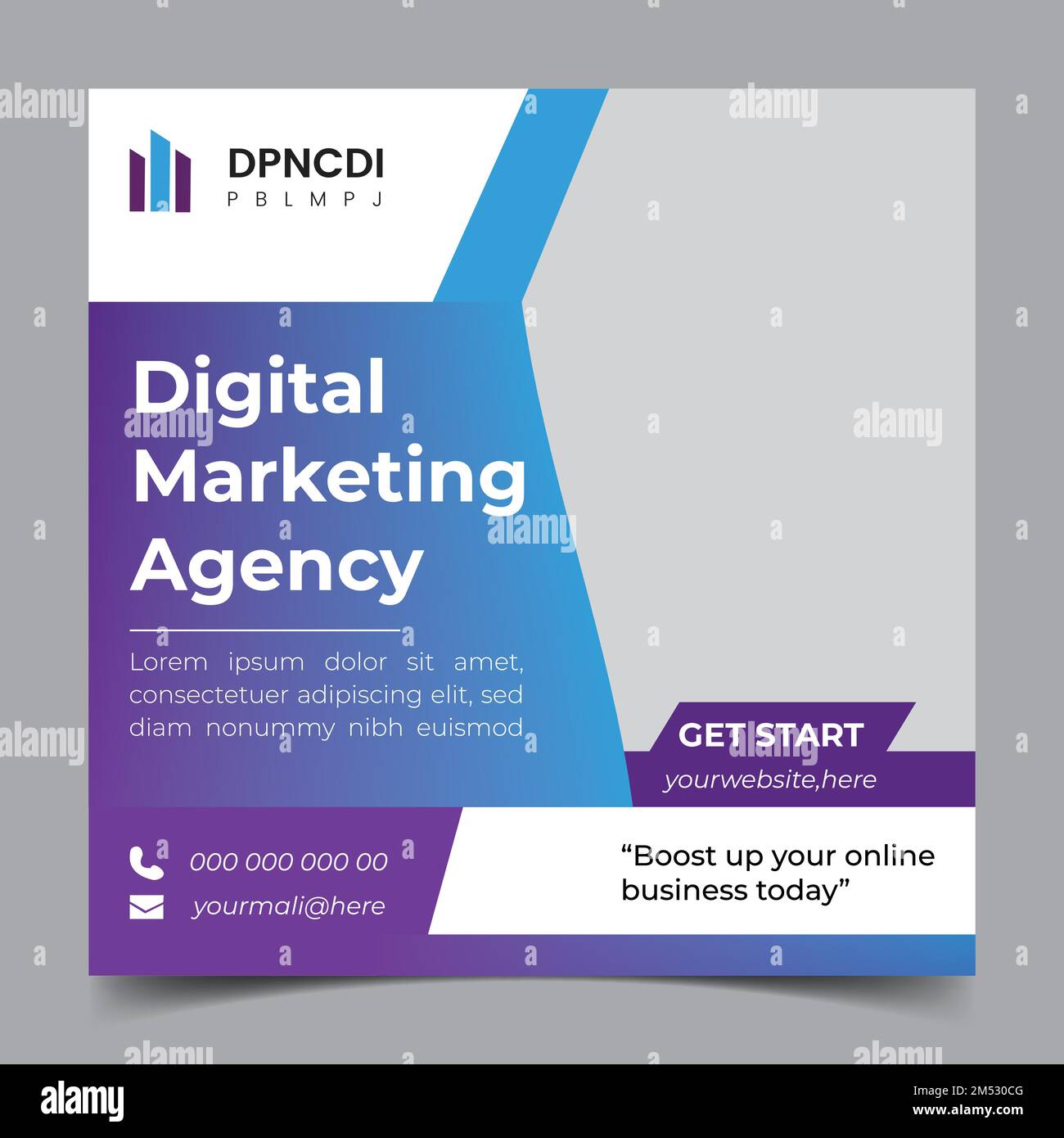 Digital marketing agency social media post design and web banner ...